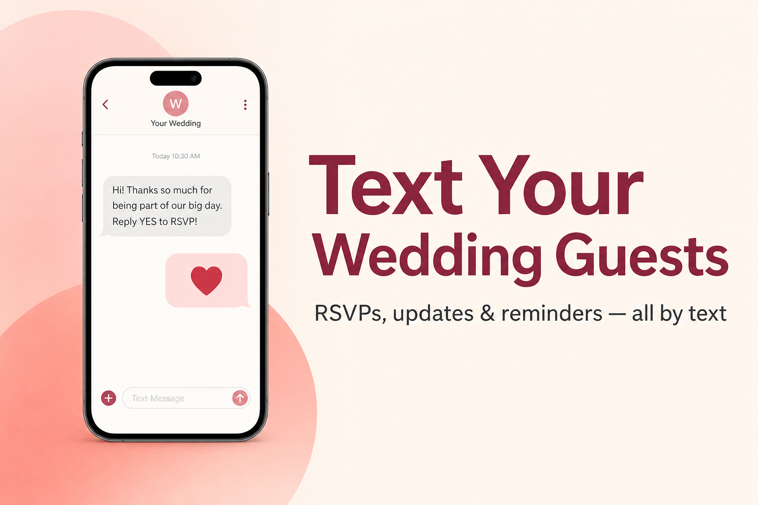 txt.wedding — Text Your Wedding Guests | SMS Updates, RSVPs & Day-Of Alerts